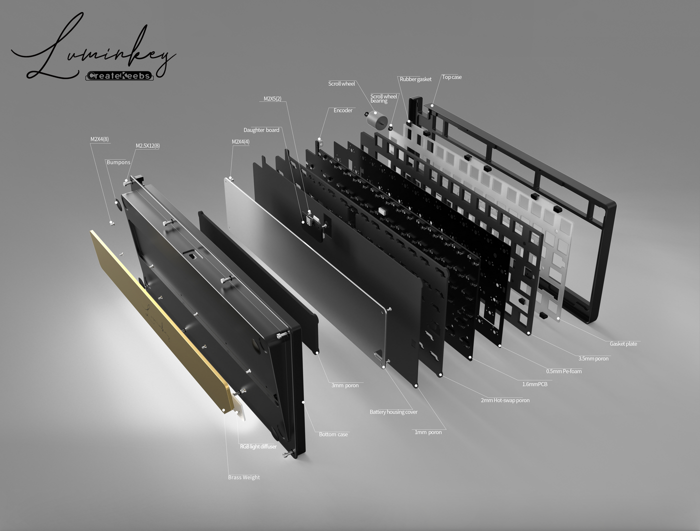 CreateKeebs LuminKey75 Keyboard Kit
